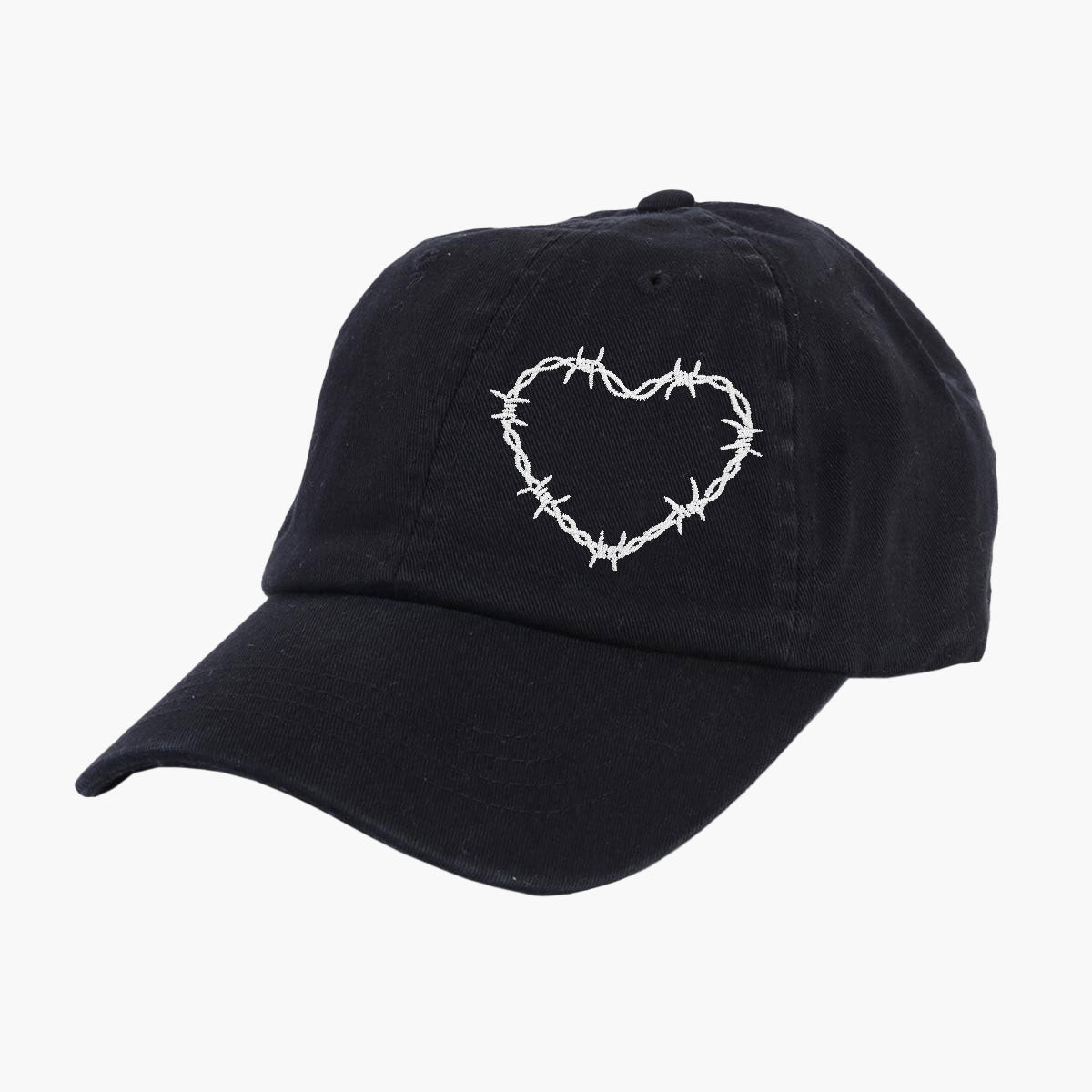 Barbed Wire Heart Embroidered Dad Cap (Unisex) | Broken Society